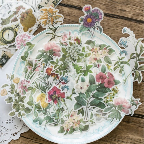 20 Pcs Leaves Large Clear Sticker Leaf PVC Junk Journal Kit - Etsy