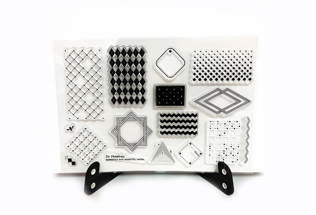 Geometric Shapes Stamp, Rhombus Clear Transparent Stamp, Rubber Stamp ...