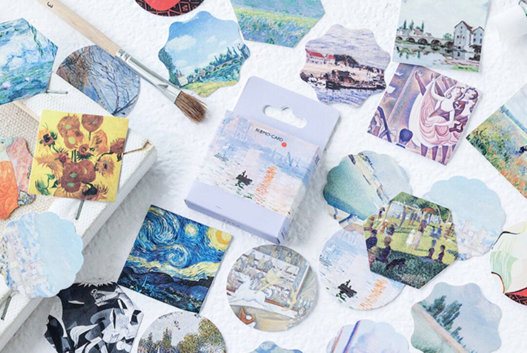 45 Pcs Artist Masterpieces Sticker Pack, Art Gallery Sticker, Night Sky ...