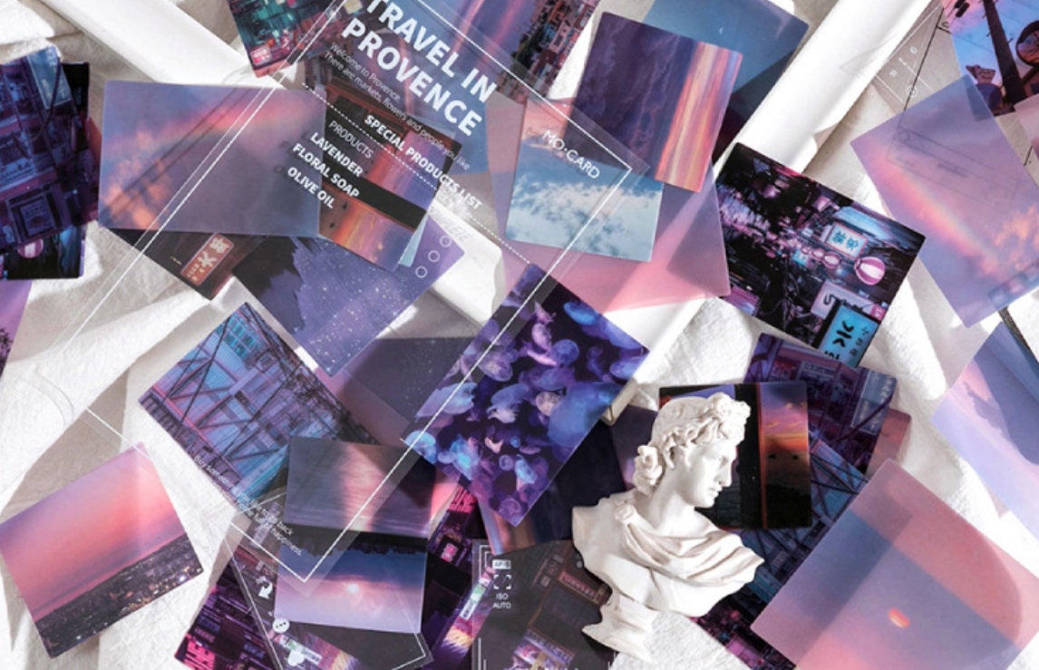 45 Pcs Scenery Clear Sticker Sky Clear Sticker Scrap Book - Etsy