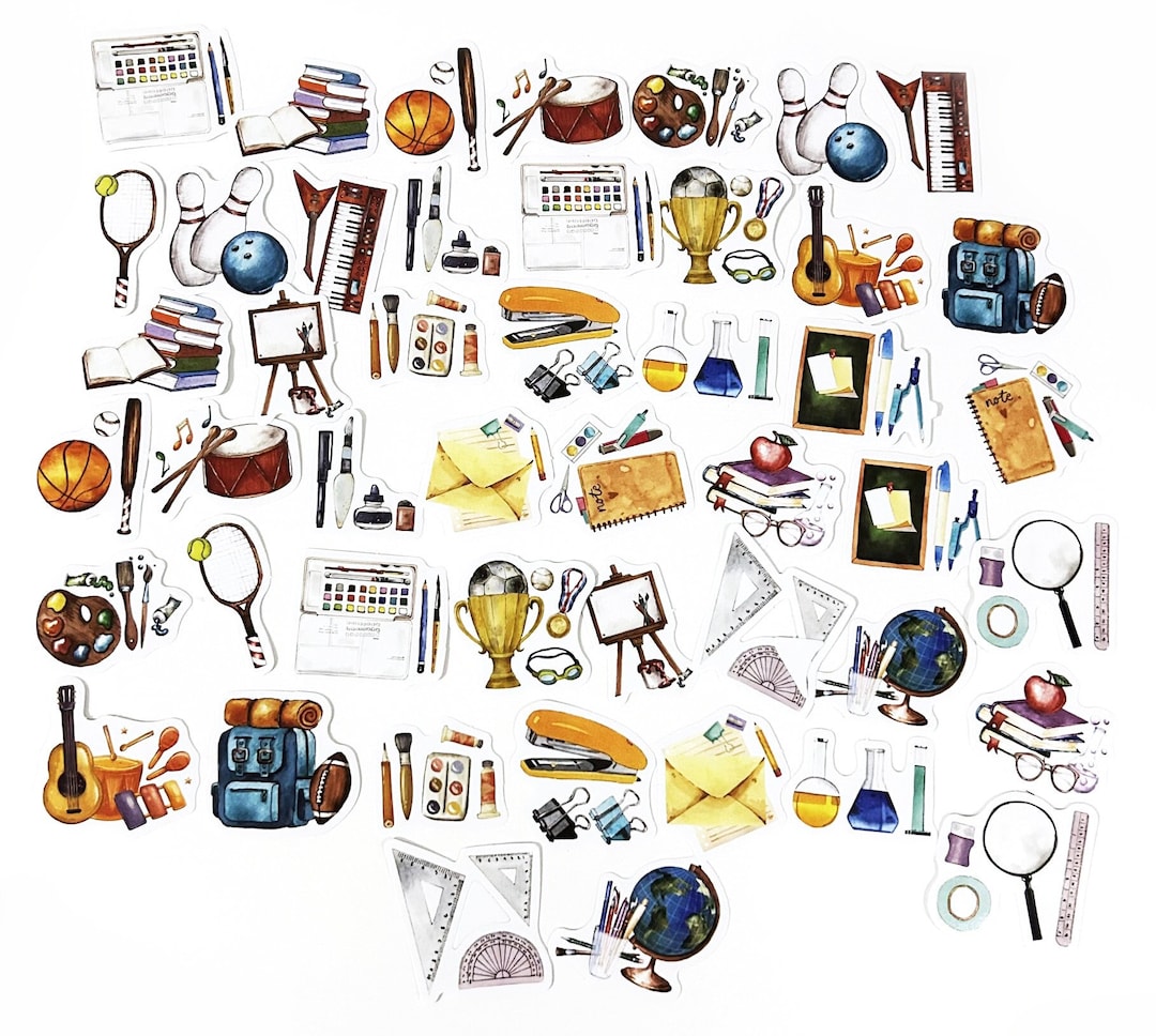 40 Pcs Hobbies Sticker, Pastime Sticker Pack, Enjoy, Scrap Booking ...