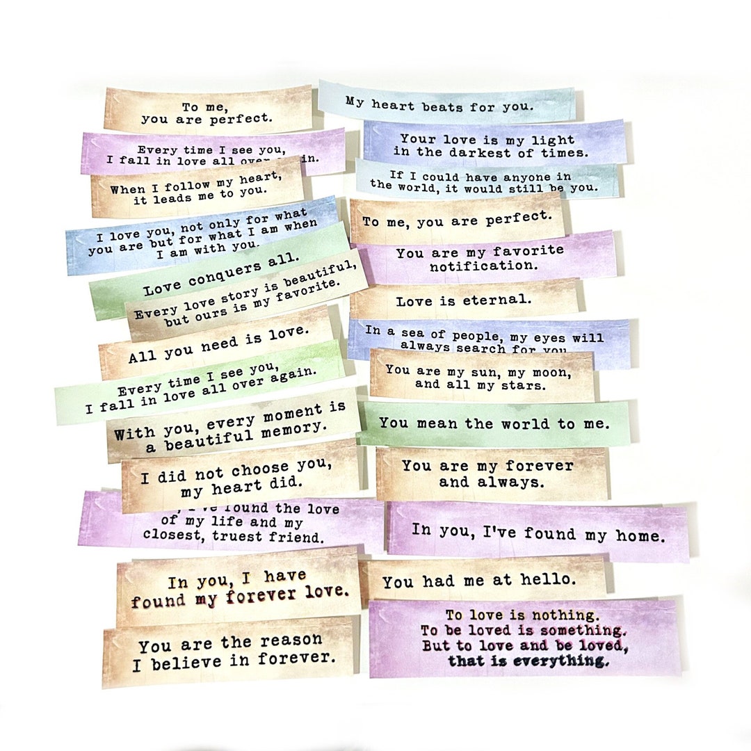 26 Pcs Love Quotes Sticker, Relationship Quote, Scrapbook, Junk Journal ...