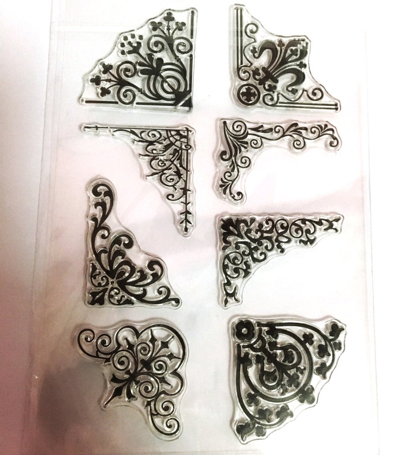 Ornamental Frame Stamp Clear Transparent Stamp Rubber Stamp - Etsy