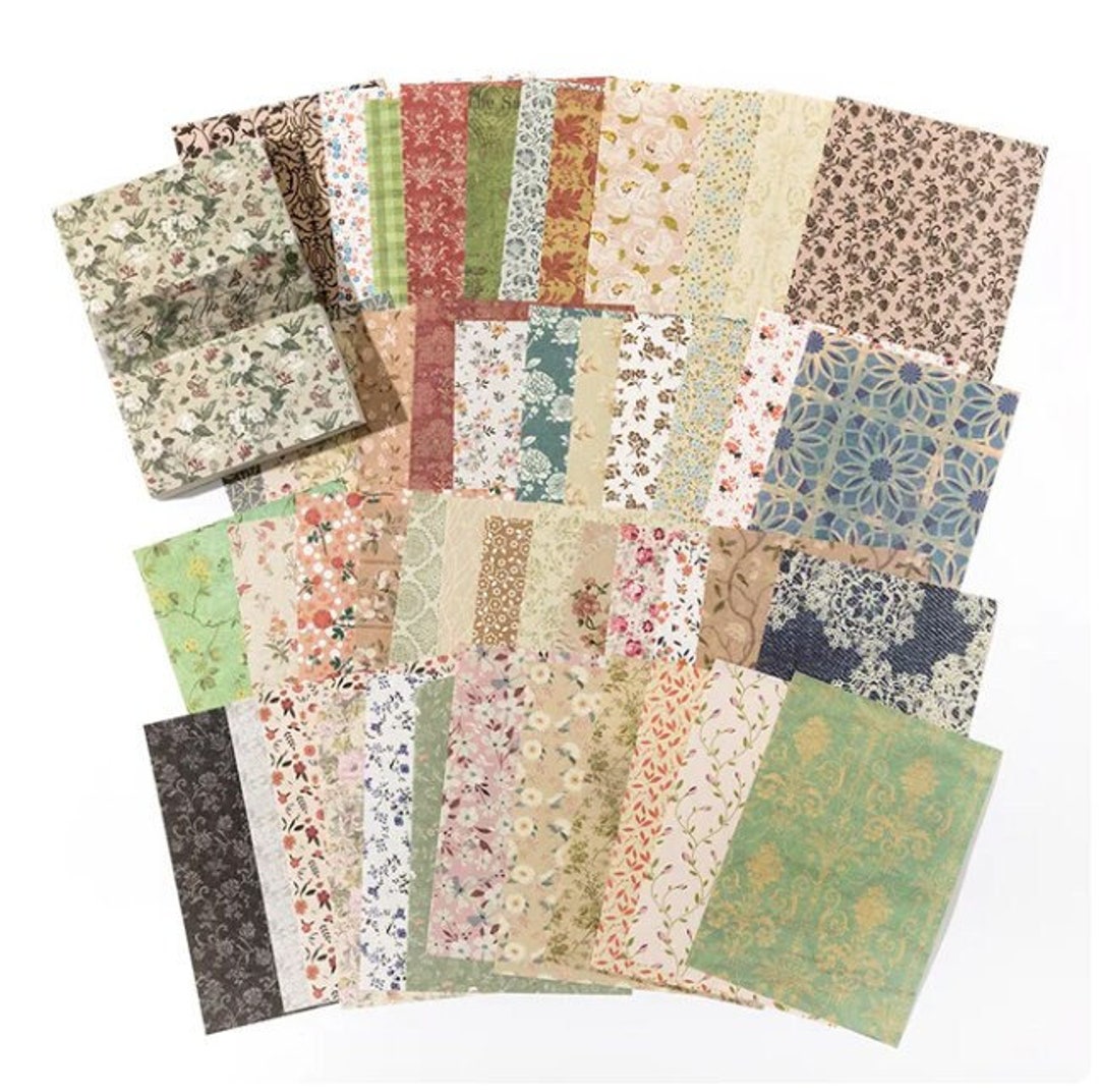 100 Pcs Floral Vintage Papers, Junk Journal Kit, Memo Deco Paper ...