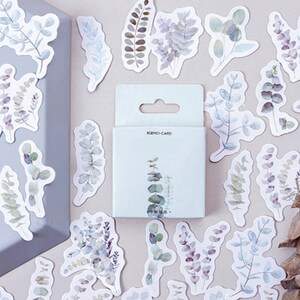 45 Pcs Eucalyptus Leaf Sticker Leaves Watercolor Sticker - Etsy