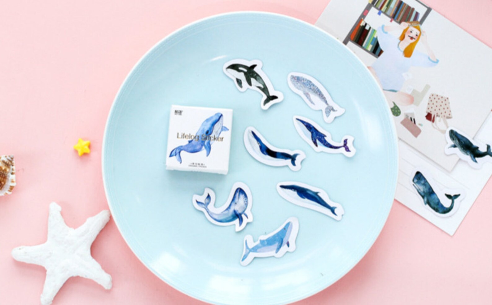 45 Pcs Whale Sticker Whales Sticker Under the Sea Filofax - Etsy