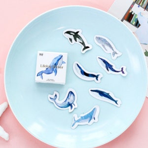 45 Pcs Whale Sticker Whales Sticker Under the Sea Filofax - Etsy