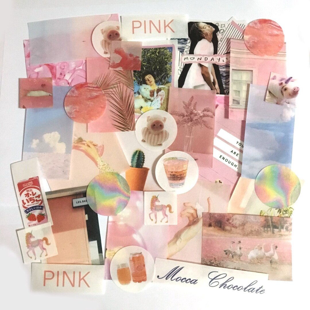 68 Pcs Pink Theme Large Washi Sticker Girly Sticker Flakes - Etsy