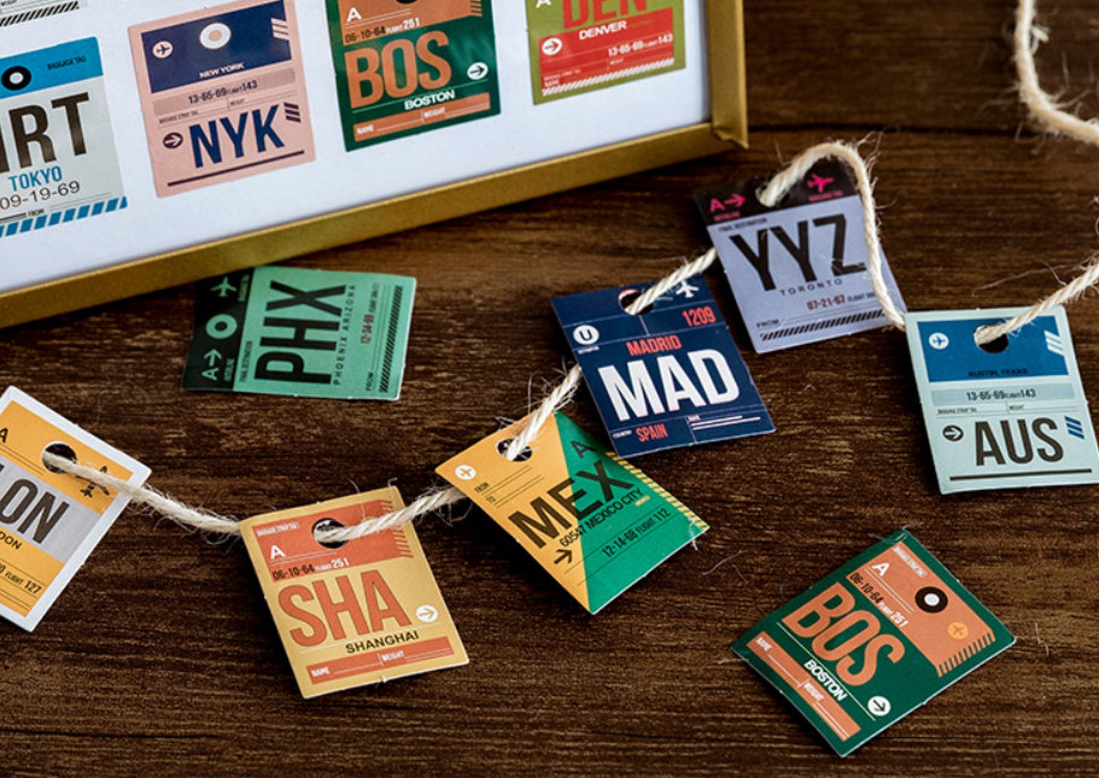 45 Pcs Luggage Tag Sticker Pack Journal Ephemera Travel Tag | Etsy