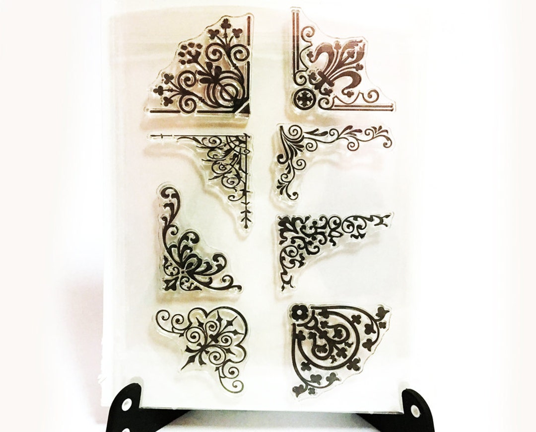 Ornamental Frame Stamp, Clear Transparent Stamp, Rubber Stamp, Planner ...