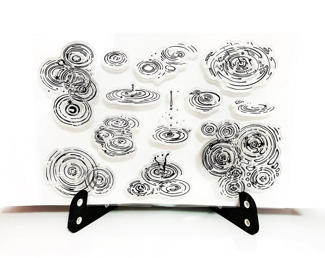 Water Puddles Stamp, Water Ripples Clear Transparent Stamp, Puddle ...