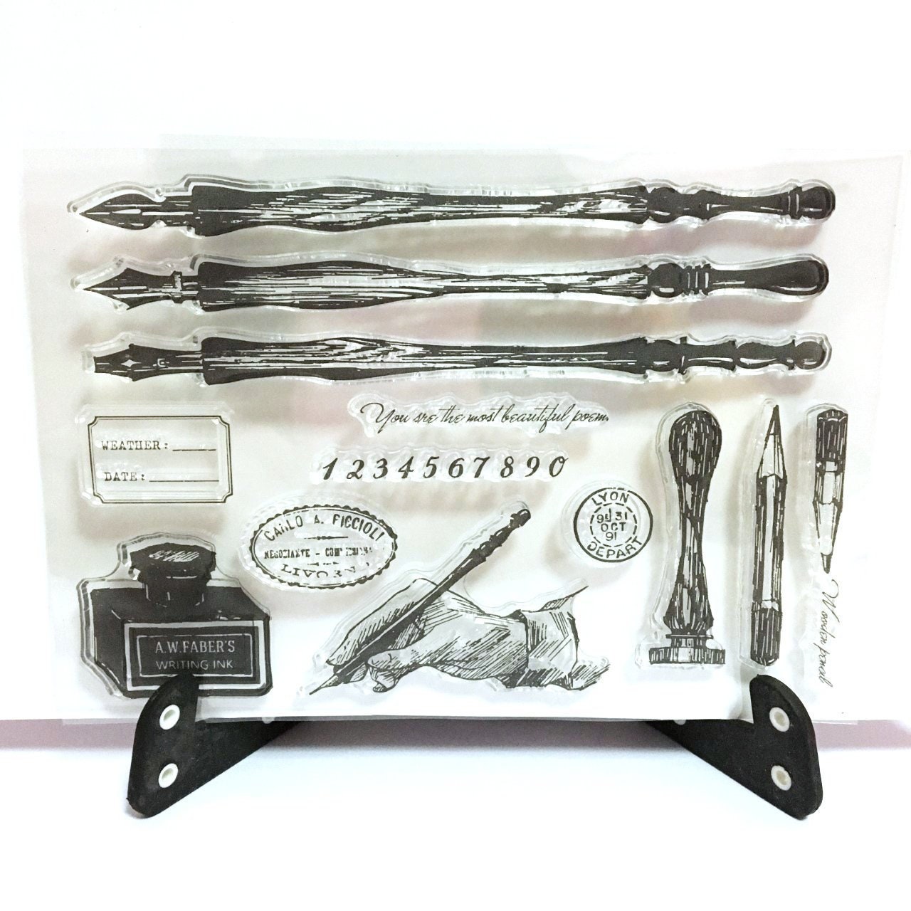 Writing Tools Stamp Writer Instruments Clear Transparent - Etsy