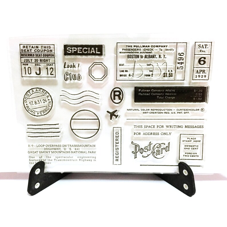 Postal Stamp Postmark Clear Transparent Stamp Postage - Etsy