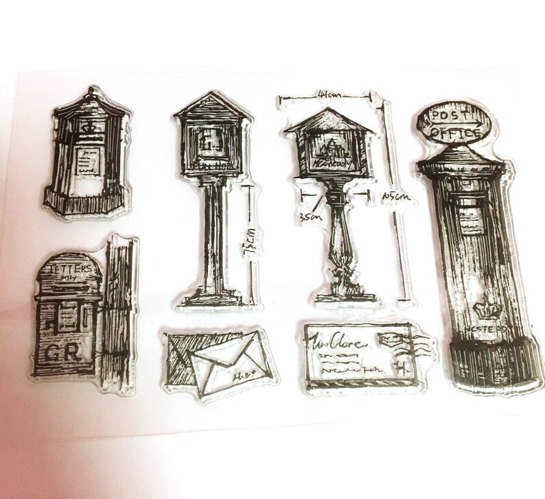 Post Office Stamp Postal Box Clear Transparent Stamp Mailbox | Etsy