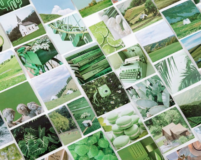 45 Pcs Green Aesthetic Sticker, Plants Sticker Pack, Scrapbook, Junk ...