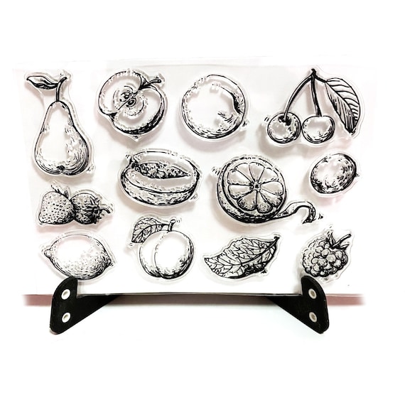 Fruits Stamp Fruit Clear Transparent Stamp Rubber Stamp | Etsy