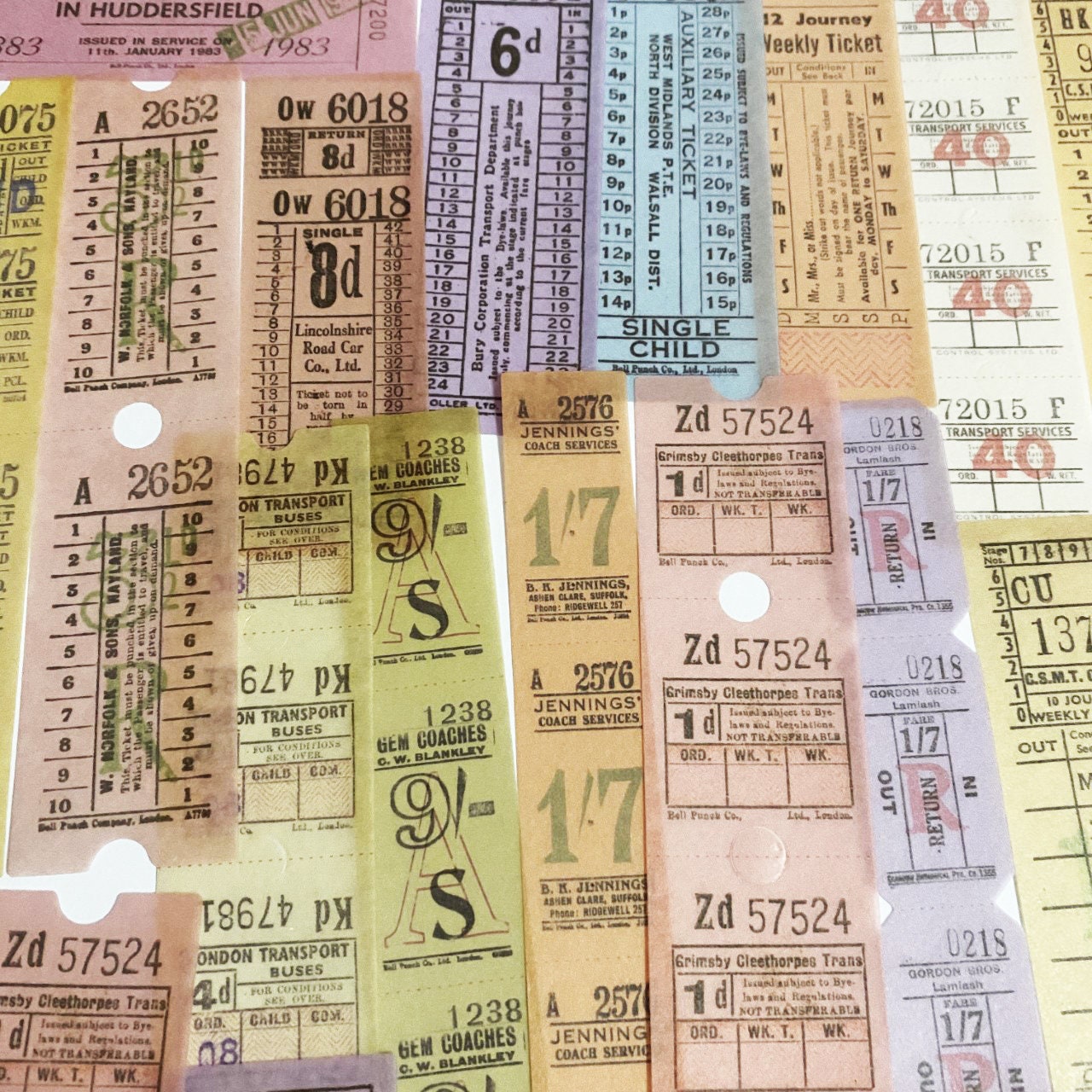 Clip Art & Image Files Admit One Coupons Scrap booking 40 Pcs Green ...