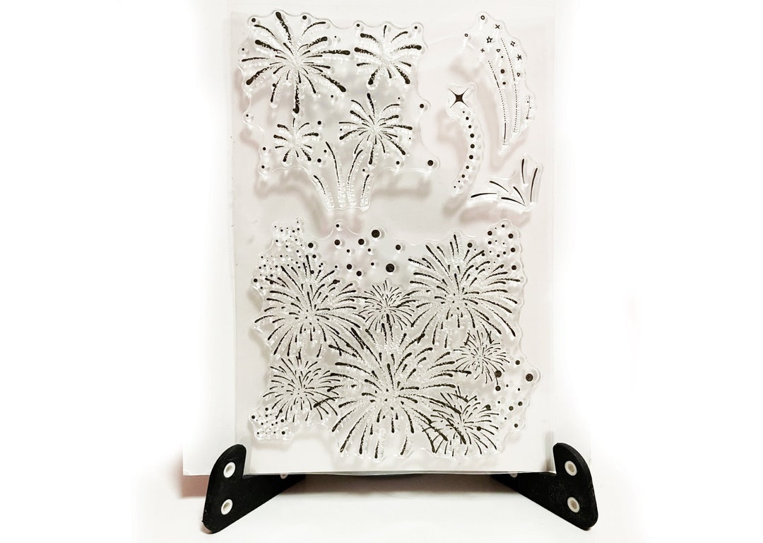 Fireworks Stamp, Clear Transparent Stamp, Rubber Stamp, Planner Journal ...