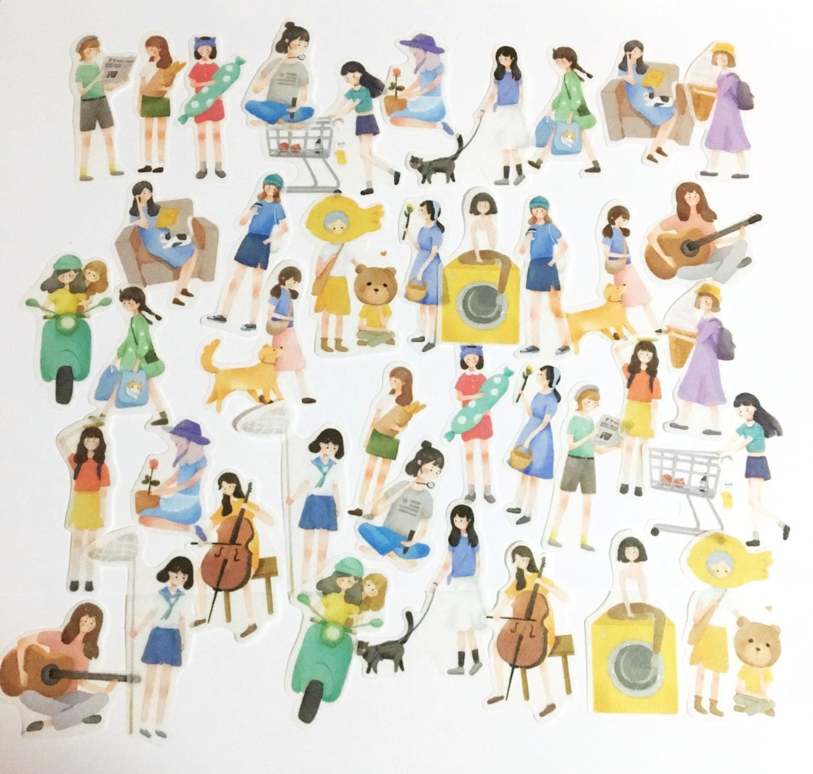 40 Pcs Girls Hobbies Planner Washi Sticker Student Sticker - Etsy