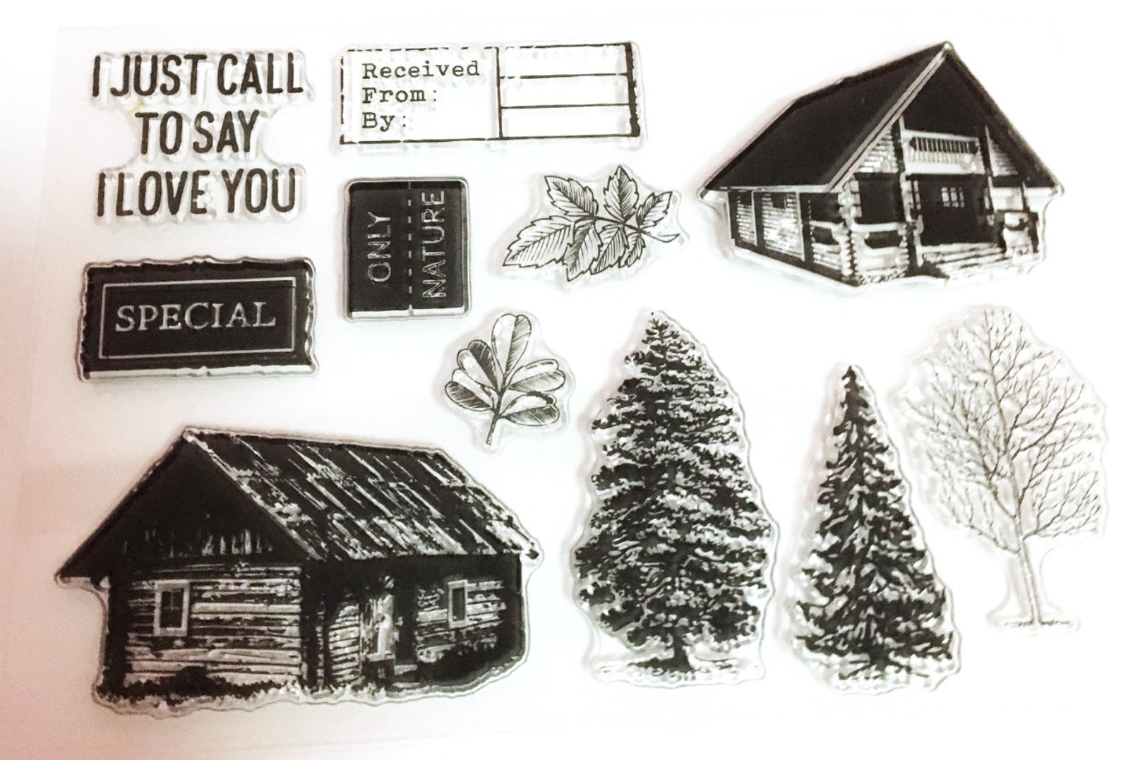 Tree Stamp Trees Clear Transparent Stamp Tree Silhouette - Etsy