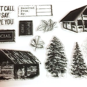 Tree Stamp, Trees Clear Transparent Stamp, Tree Silhouette Rubber Stamp ...