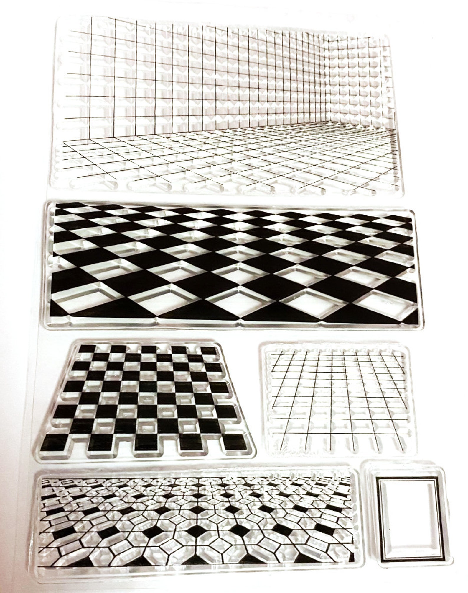 Perspective Stamp Grid Clear Transparent Stamp Rubber Stamp - Etsy