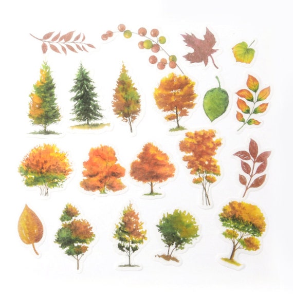Paper, Party & Kids Scrapbooking Tree Stickers for Planners and Bullet ...