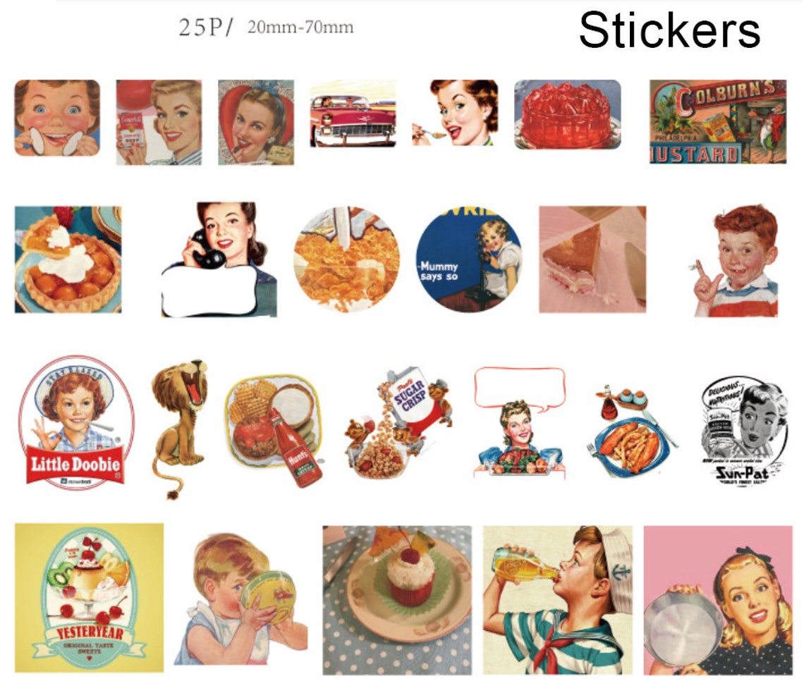 60 Pcs Retro Collage Junk Journal Kit Classic Ornamental - Etsy