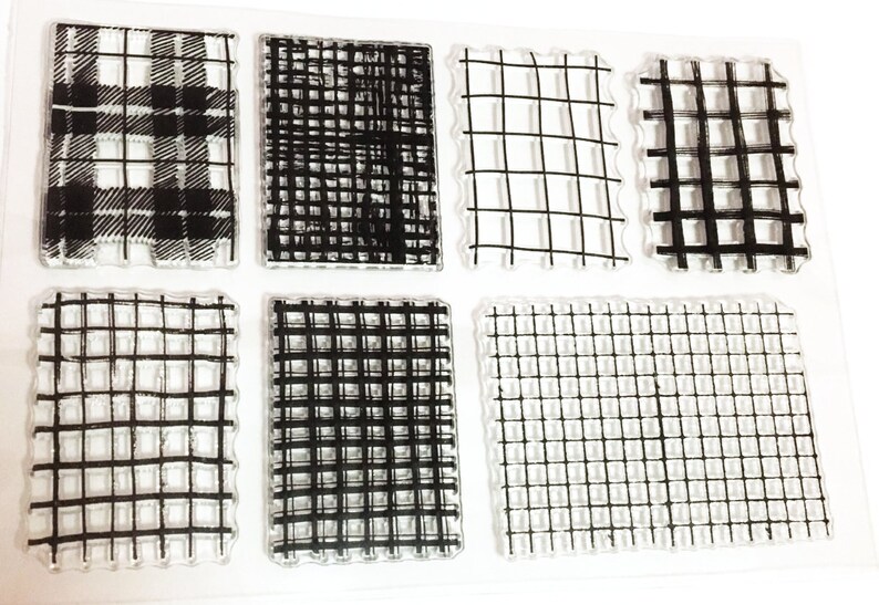 Grid Stamp Squares Clear Transparent Stamp Grid Table | Etsy