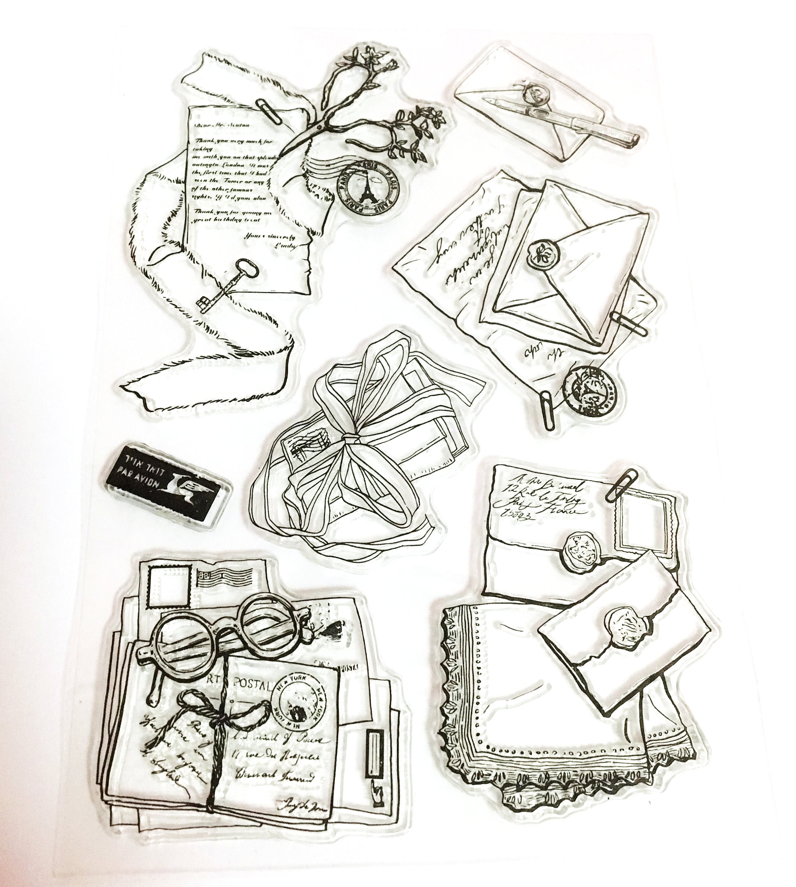 Antique Letters Stamp Airmail Par Avion Clear Transparent - Etsy