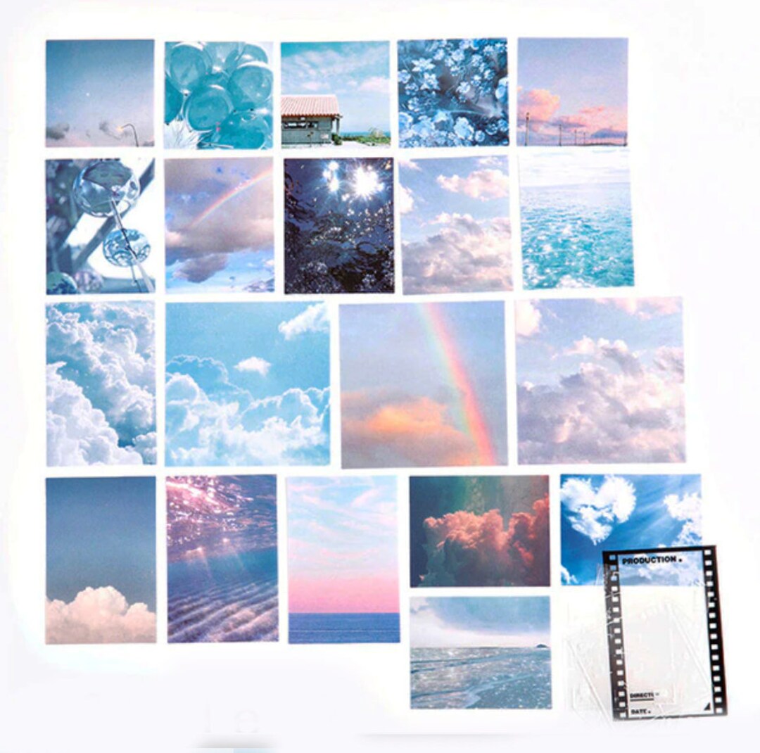45 Pcs Sky Clear Sticker Cloudy Sky Clear Sticker Filofax - Etsy