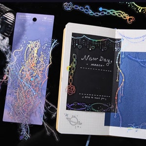 20 Pcs Chains Holographic Sticker, Shiny, Iridescent, Junk Journal ...