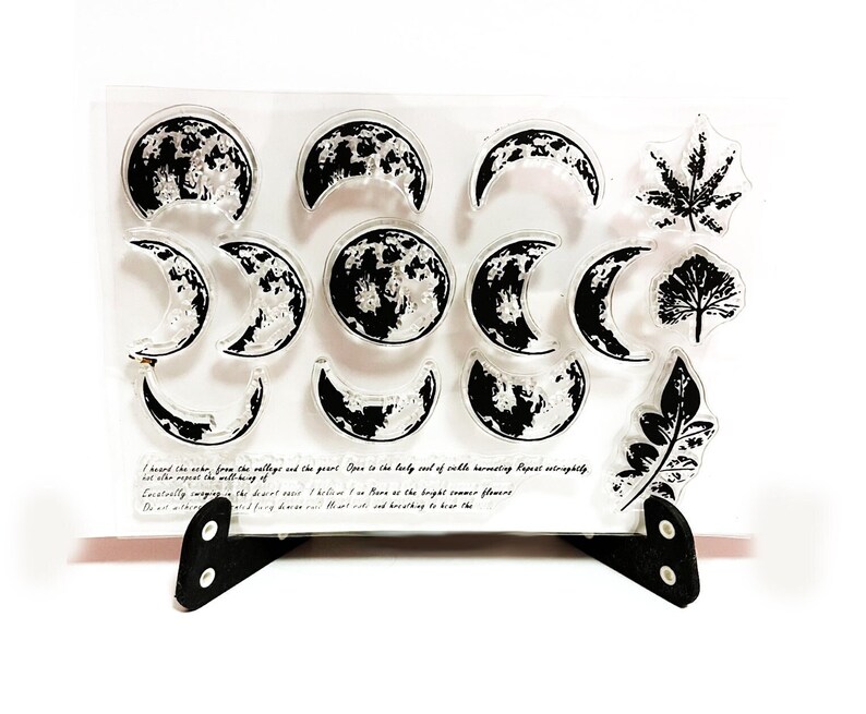 Moon Phases Clear Stamp Astrology Rubber Stamp Planner | Etsy