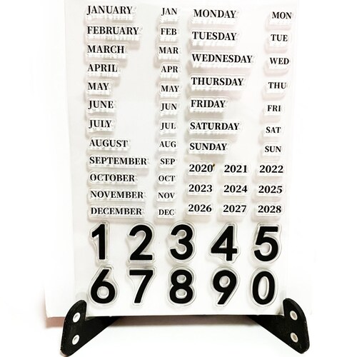 Planner Days of Week RUBBER STAMP Daily Planner Stamp Days - Etsy