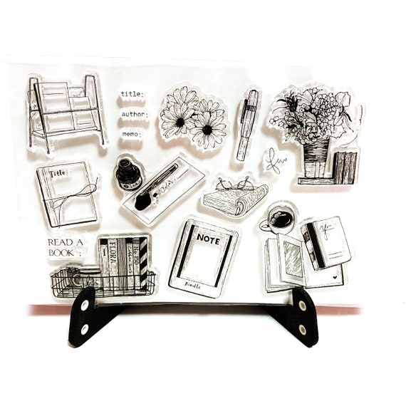 Reading Stamp Books Clear Transparent Stamp Read A Book - Etsy