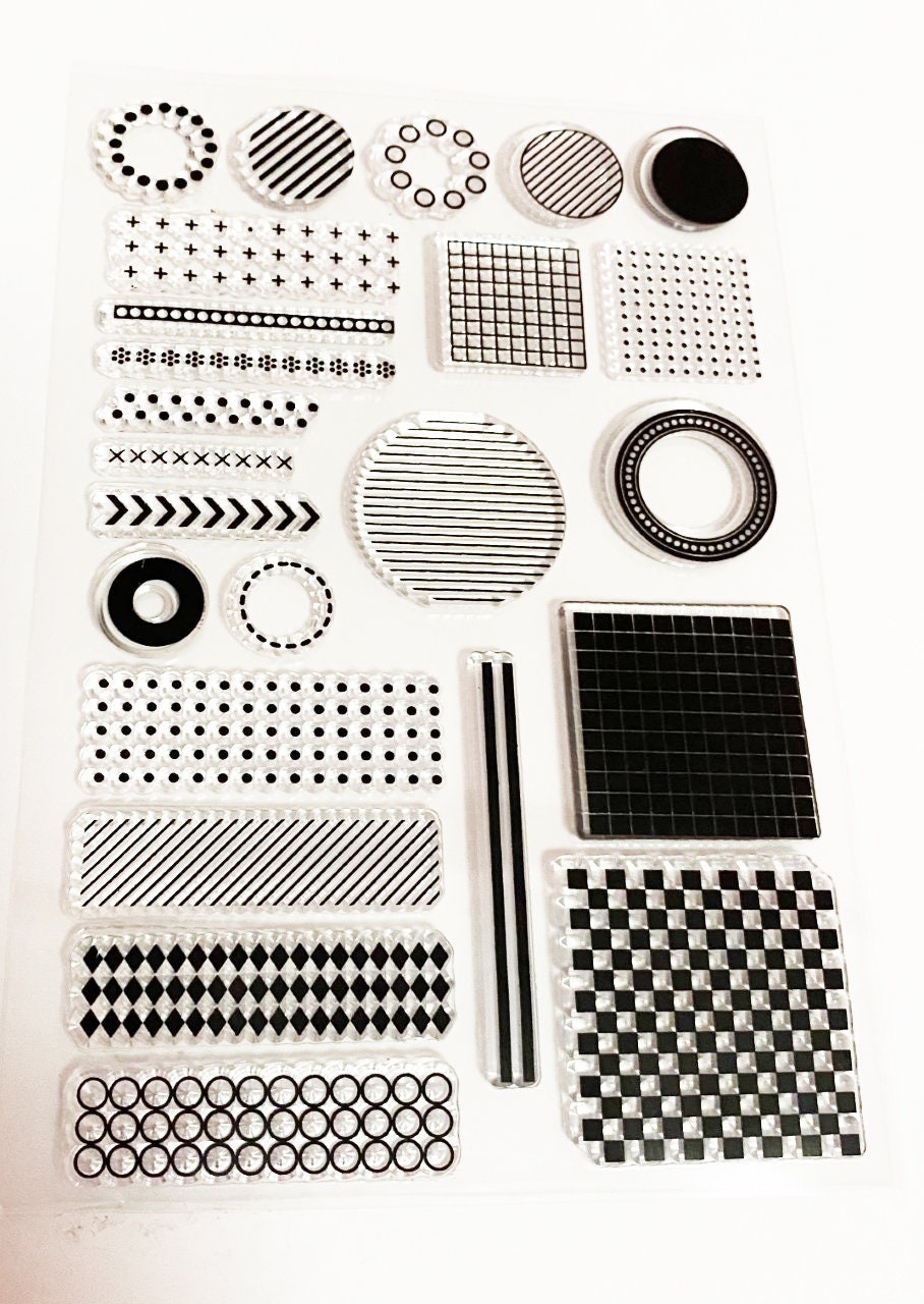 Shapes Stamp Round Circle Clear Transparent Stamp Splatter - Etsy