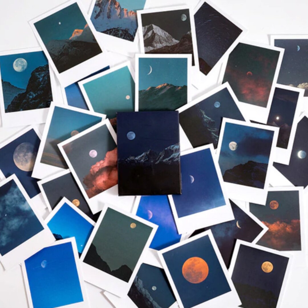 30 Pcs Moon Sticker, Mountain Sticker, Journal, Planner, Night Sky ...