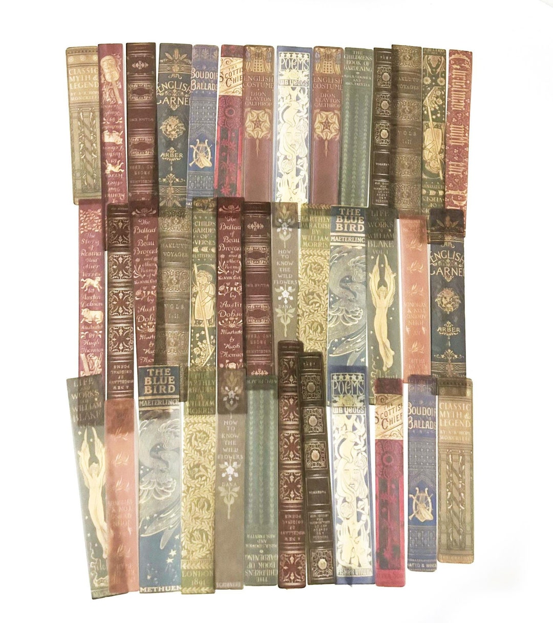 40 Pcs Book Spine Washi Sticker, Junk Journal Kit, Journal, Ephemera ...