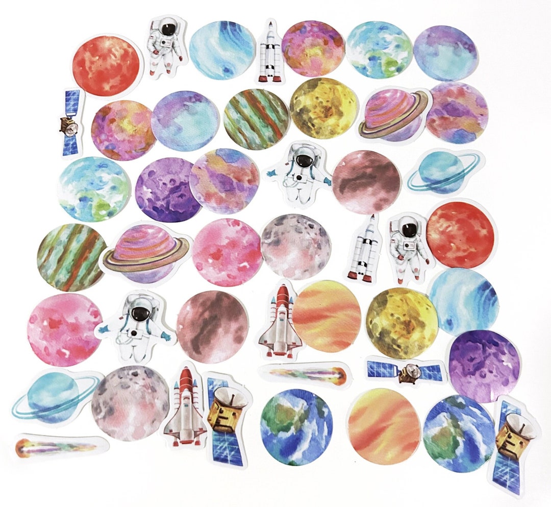 45 Pcs Planet Sticker, Galaxy Sticker, Travel Journal, Scrapbook ...