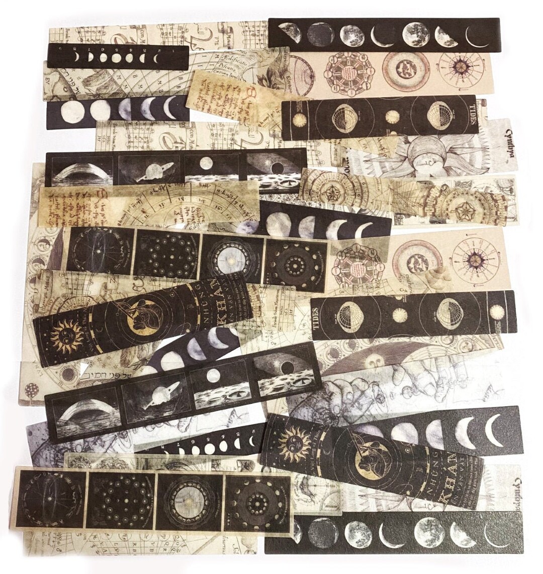 40 Pcs Celestial Washi Sticker, Galaxy, Junk Journal, Travel Journal ...