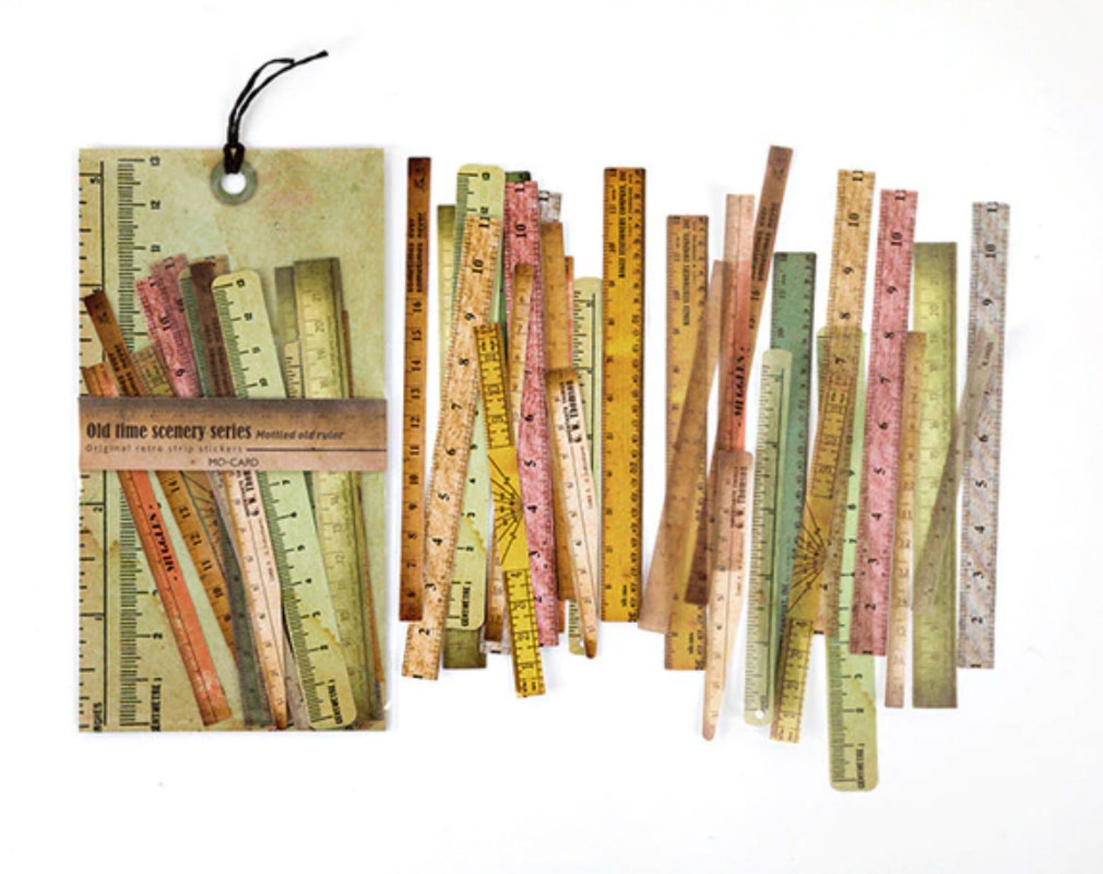 30 Pcs Vintage Ruler Washi Sticker, Measurement, Scrap Booking, Journal ...