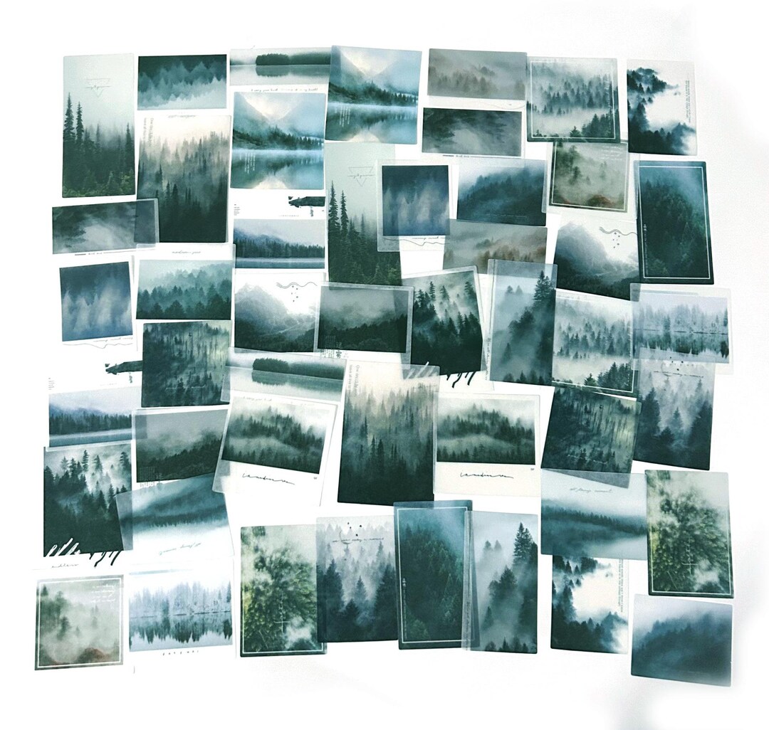 50 Pcs Scenery Washi Sticker, Mountains Sticker Pack, Travel Journal ...