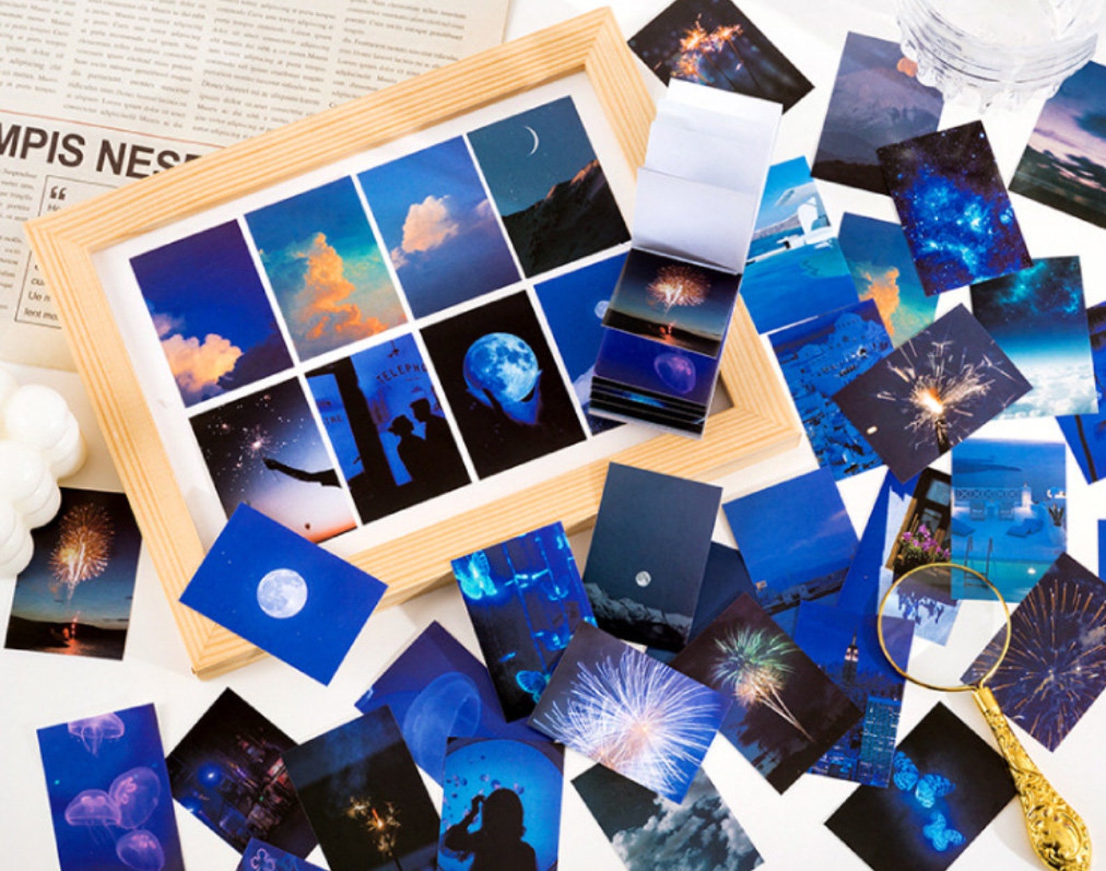 50 Pcs Night Sky Aesthetic Sticker Sticker Pad Booklet | Etsy