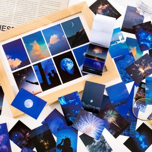 50 Pcs Night Sky Aesthetic Sticker, Sticker Pad, Booklet, Travel ...