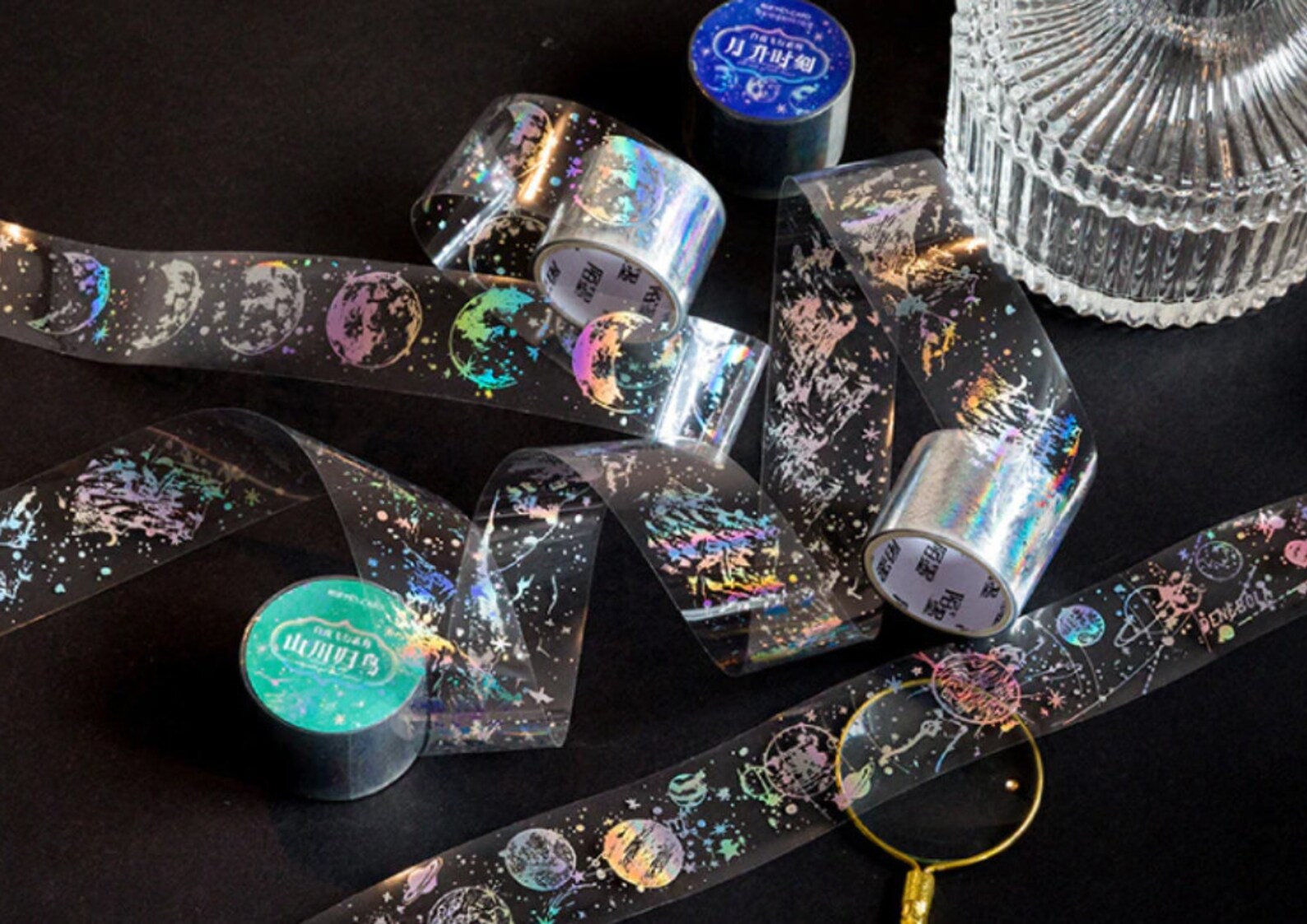 Celestial Holographic Clear Tape Galaxy Clear Tape Junk - Etsy