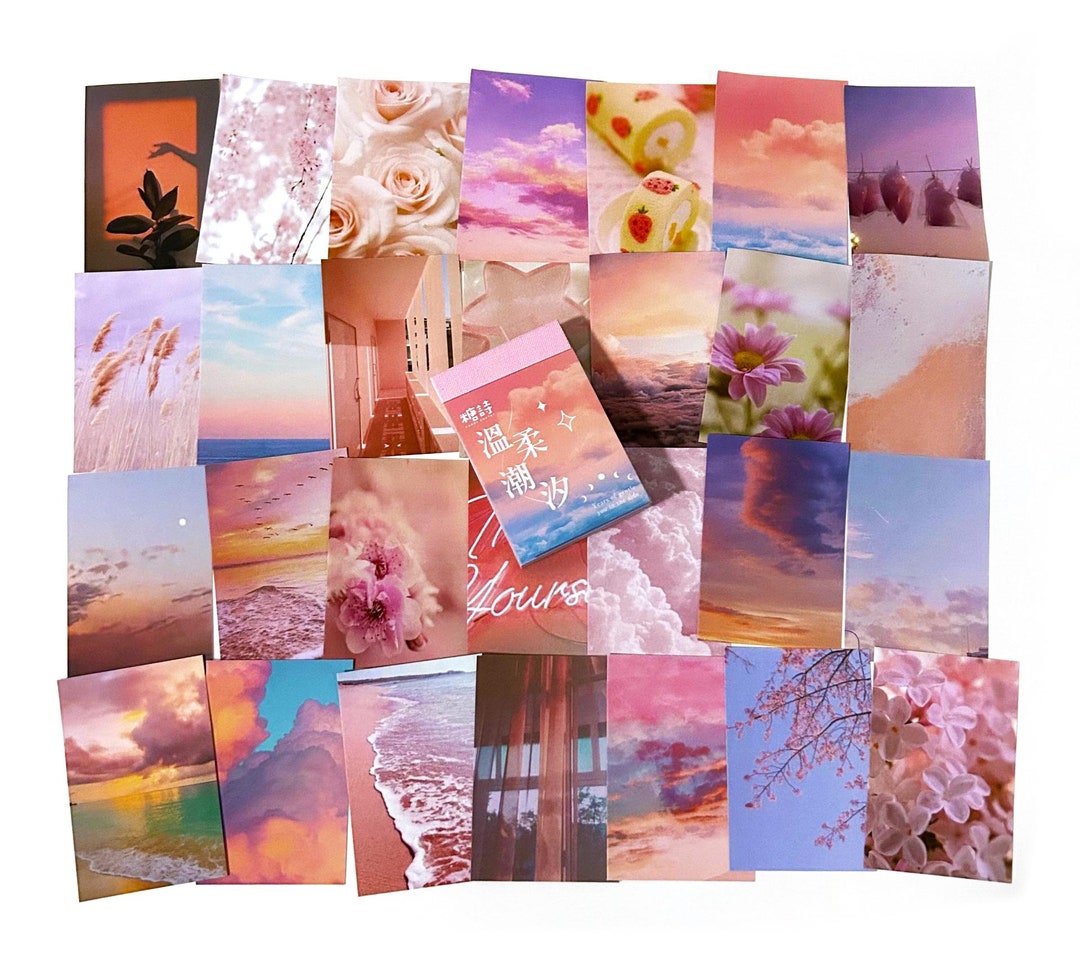 50 Pcs Pink Aesthetic Sticker, Sticker Pad, Booklet, Junk Journal ...