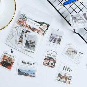 40 Pcs Travel Journal Washi Sticker, Journey Sticker Flakes, Life ...
