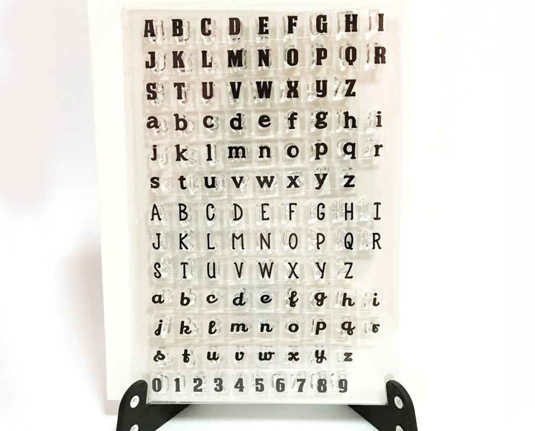 Alphabet and Number Stamp, Clear Transparent Stamp, Rubber Stamp ...