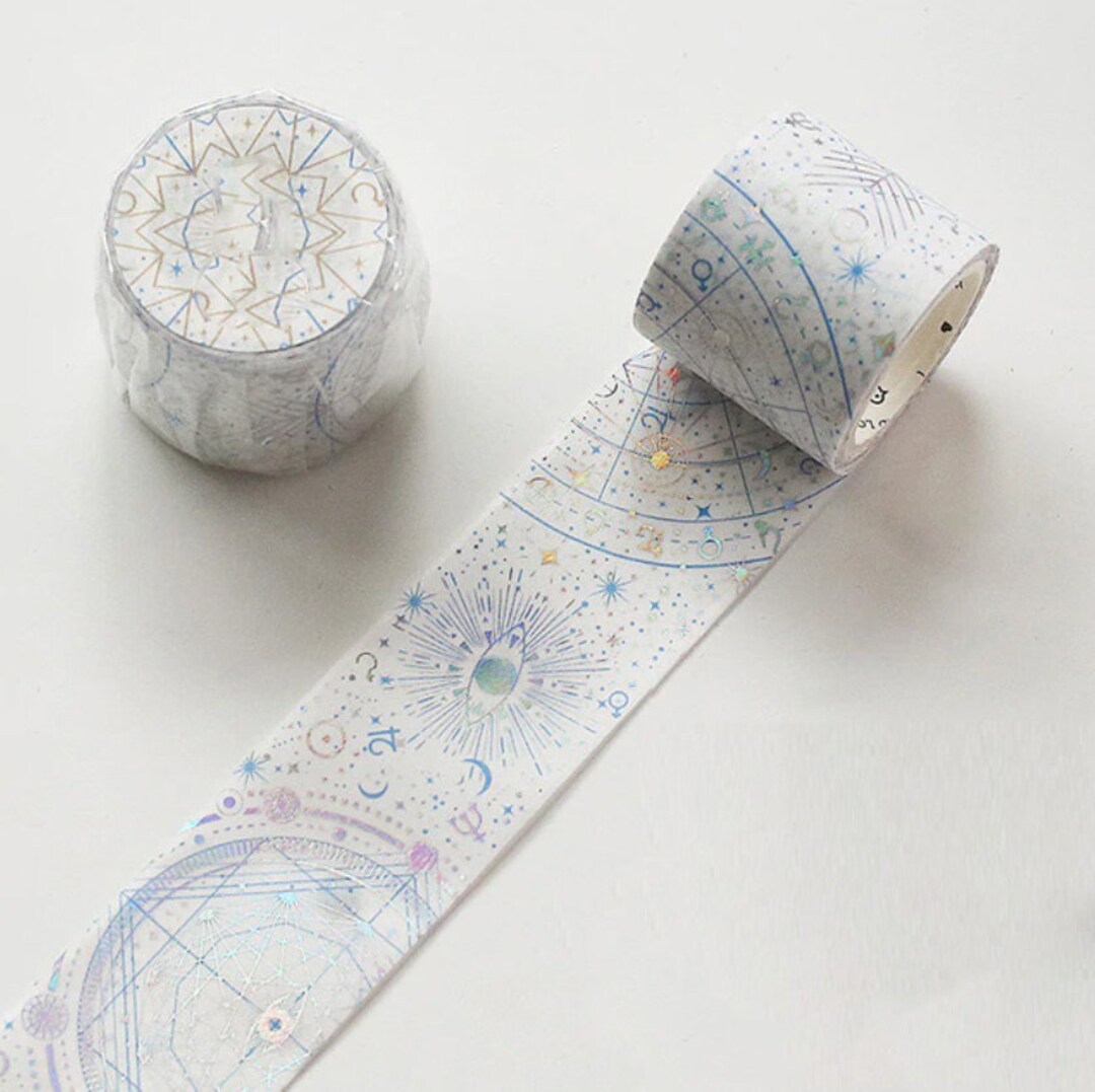 Astrology Holographic Washi Tape, Galaxy Washi Tape, Mystical, Zodiac ...
