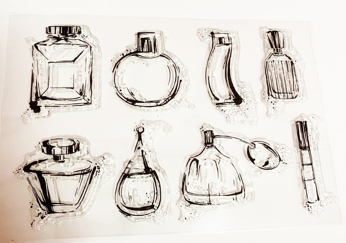 Perfume Bottle Stamp Scent Clear Transparent Stamp Glass - Etsy